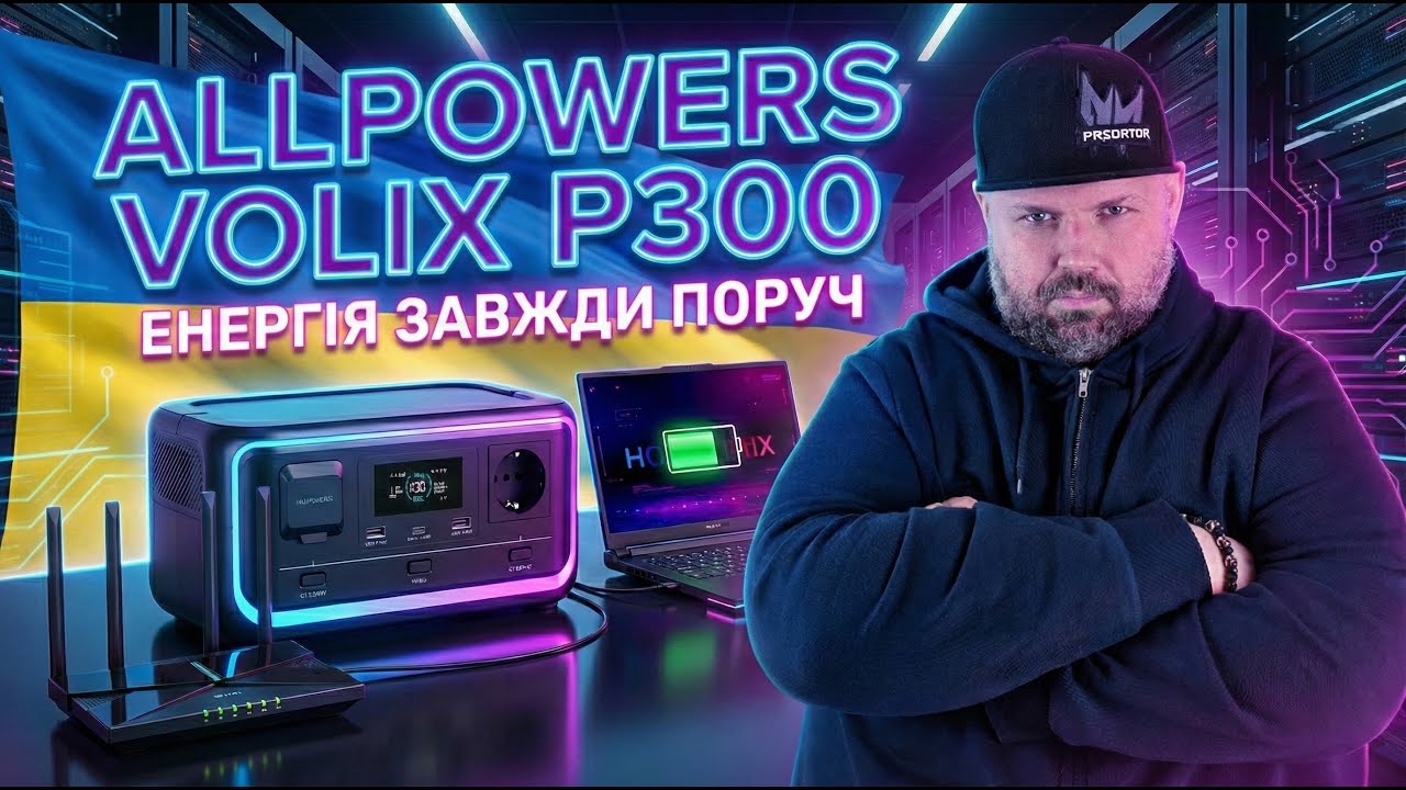 ЗАРЯДНА СТАНЦІЯ ALLPOWERS VOLIX P300 З UPS І LIFEPO4 БАТАРЕЄЮ ...