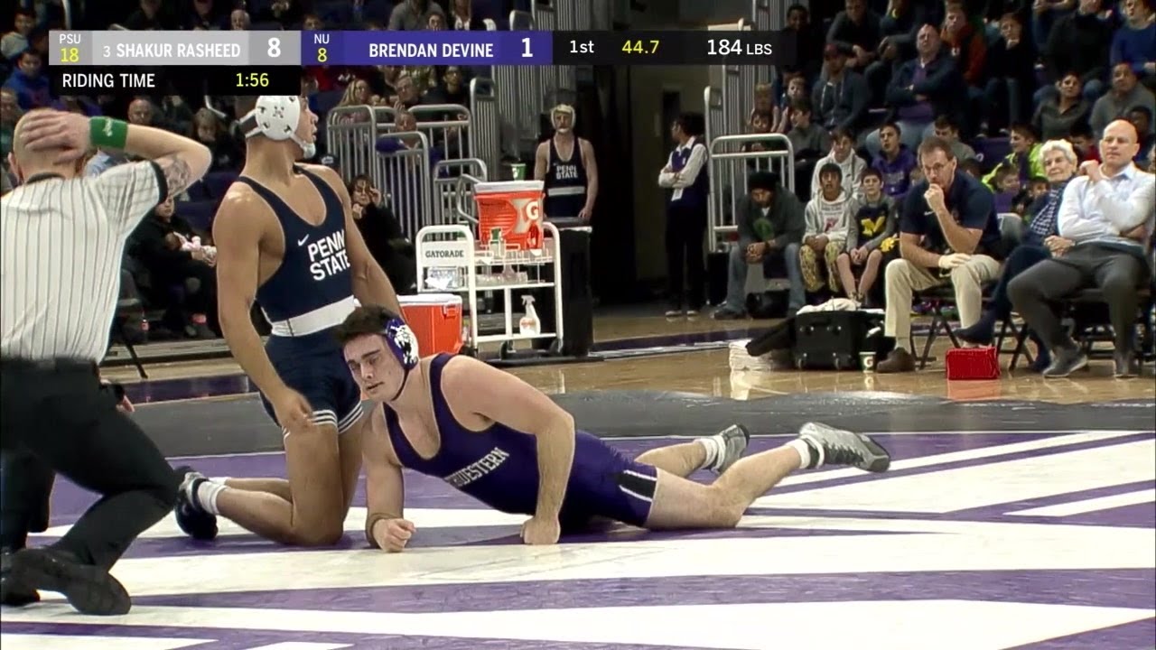 184 LBS: #3 Shakur Rasheed (Penn State) vs. Brendan Devine ...