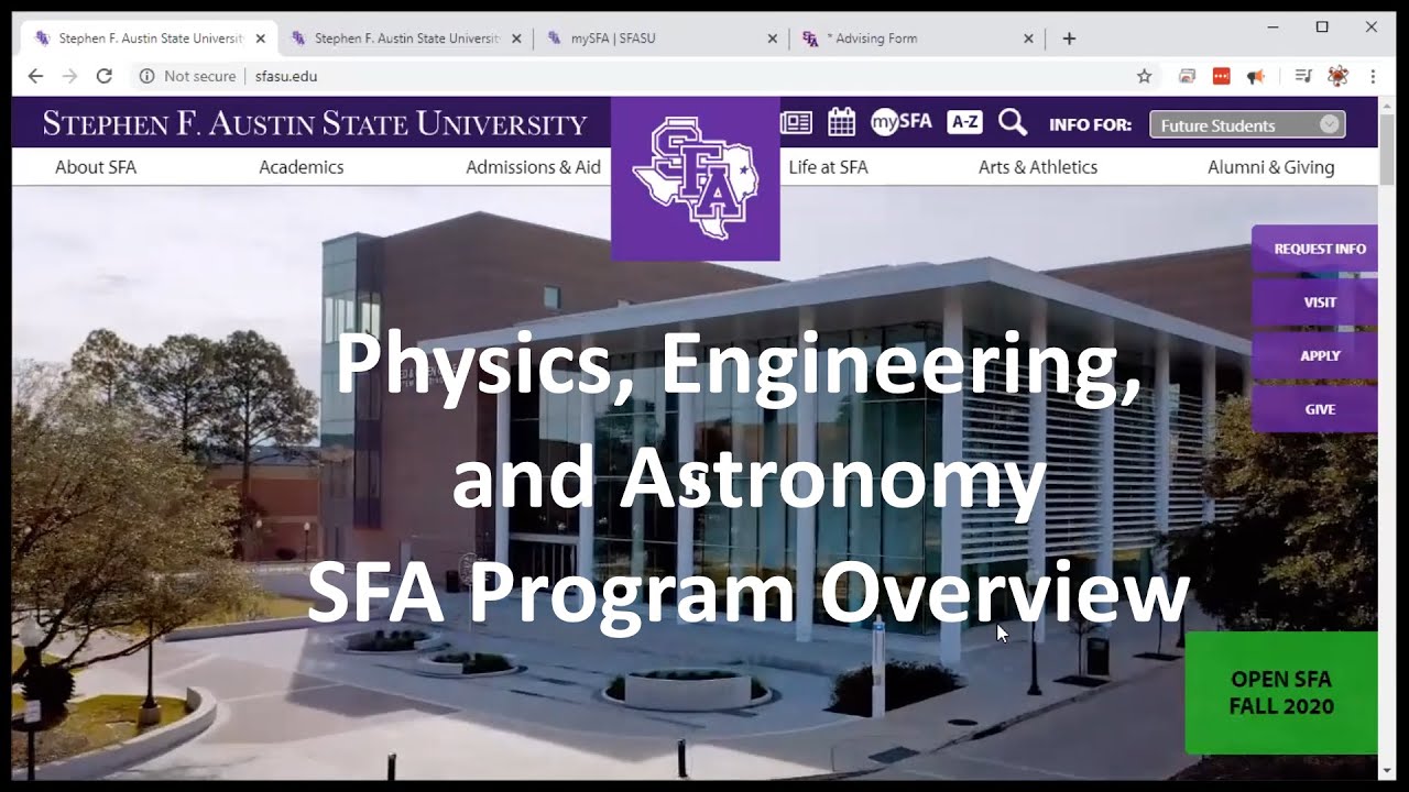 Physics, Engineering, and Astronomy at SFA - Program Overview - YouTube