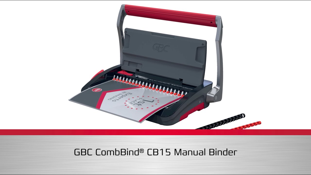 GBC CombBind® CB15 Manual Binding Machine - Product video (EN) - YouTube