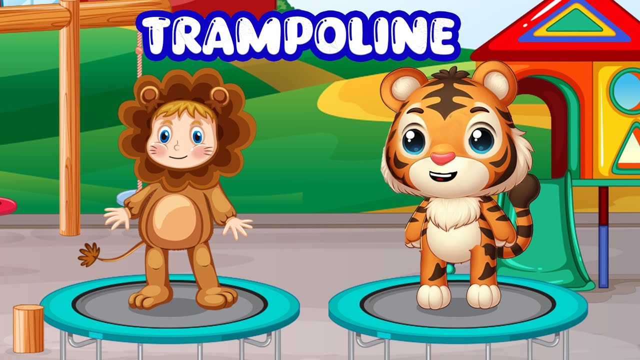 Trampoline | Kids & Nursery Rhymes | Sing Along Song | Animated #tiger ...