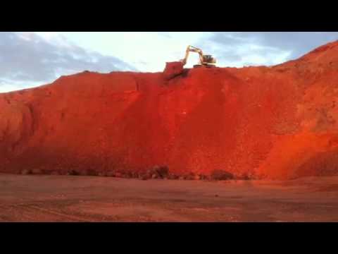 Huge rock rolling down a hill - YouTube