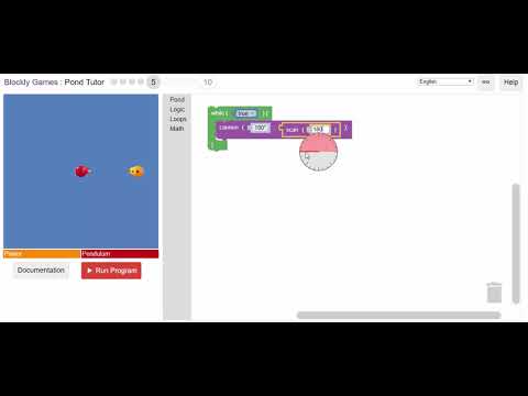 Blockly Games - Pond Tutor - Level 5 - YouTube