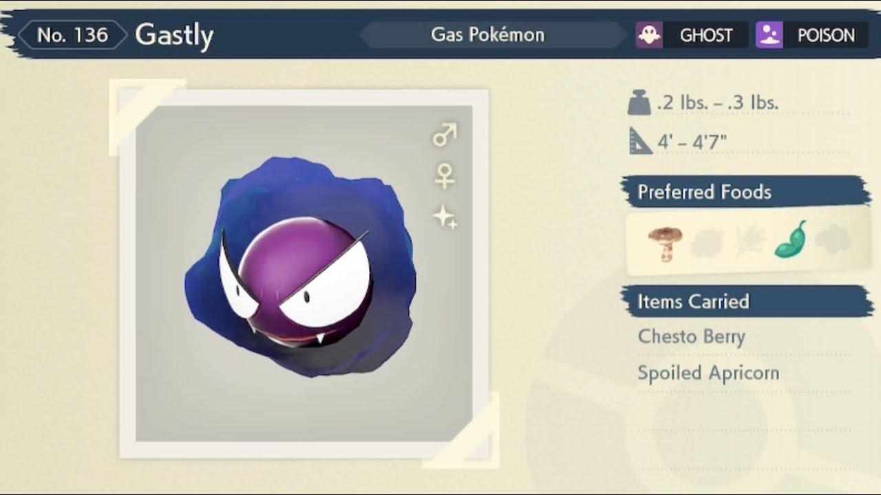 Pokemon Gastly Going To Gas