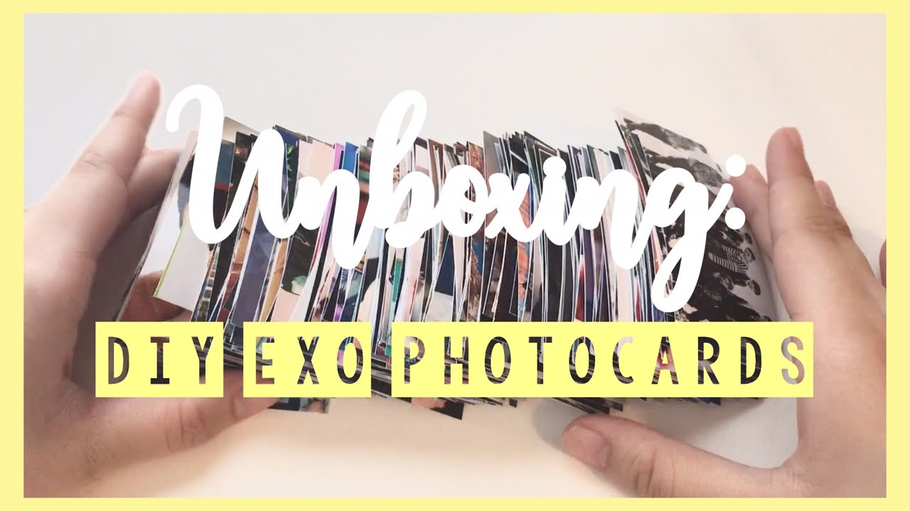 unboxing more diy exo photocards | montage - YouTube