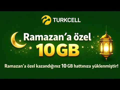RAMAZANA ÖZEL 10GB TURKCELL-TURKCELL BEDAVA İNTERNET ✅✅