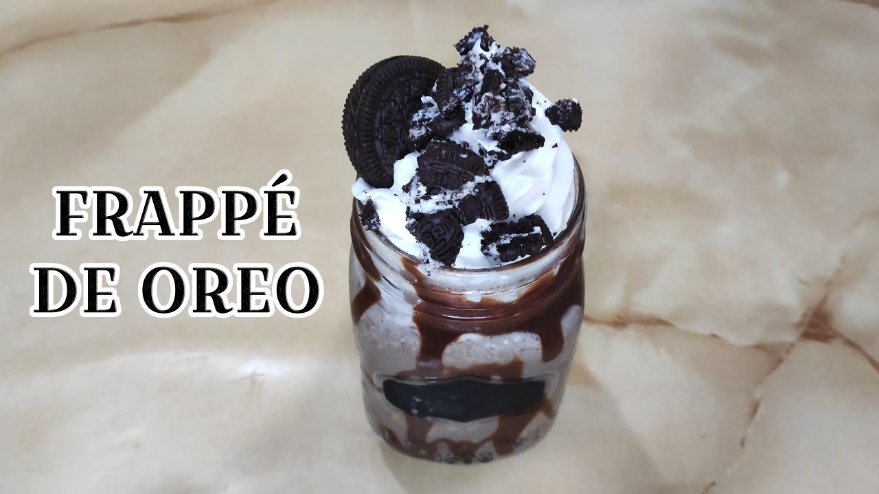 Frappé de Oreo + Decoración (Chocolate + Chantilly) | Paso a Paso - YouTube