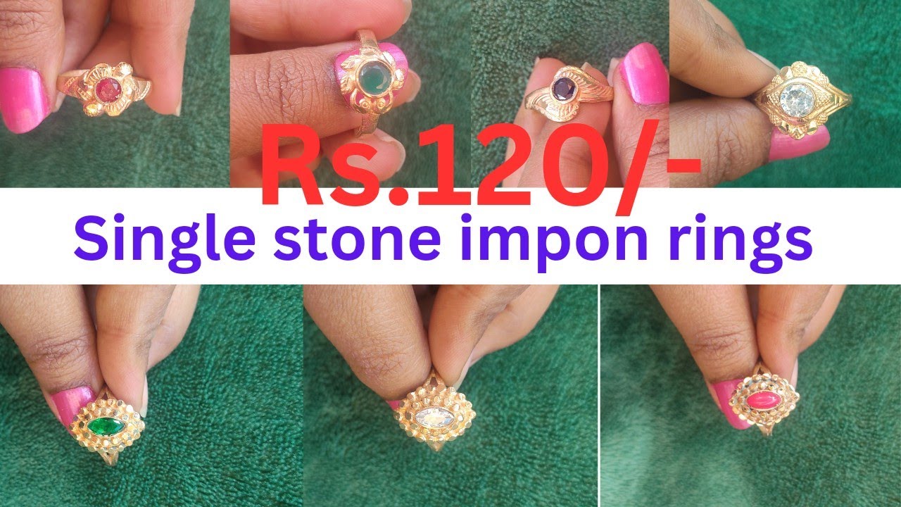 Single stone impon ring-impon jewelry-Panchaloha ring #imponjewellery # ...