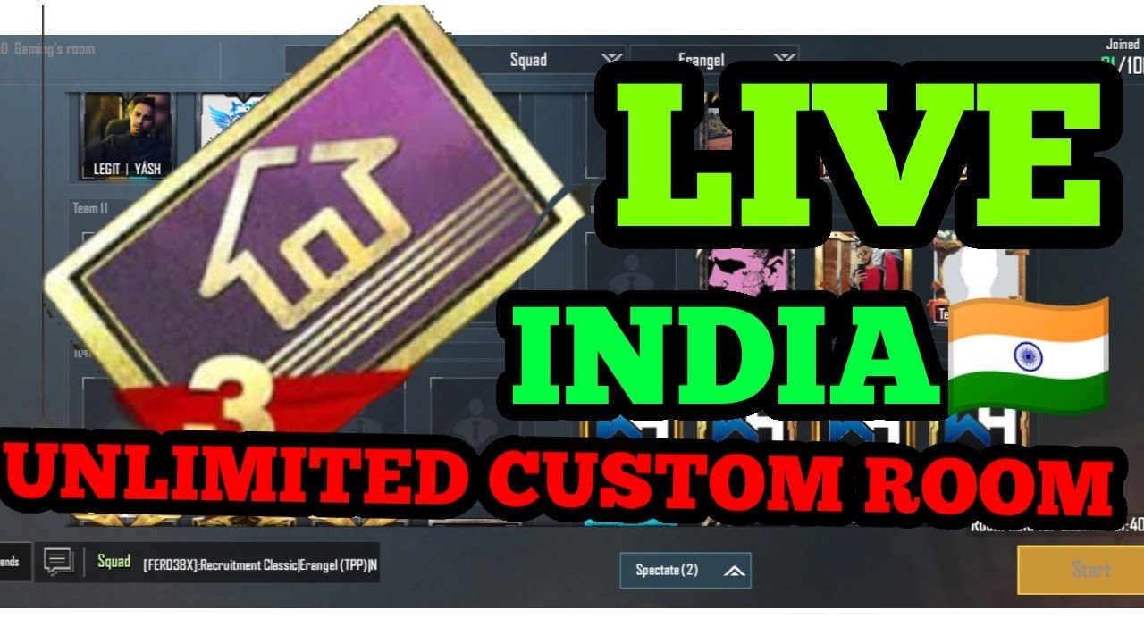 Unlimited custom room live | Unlimited custom room live india - YouTube