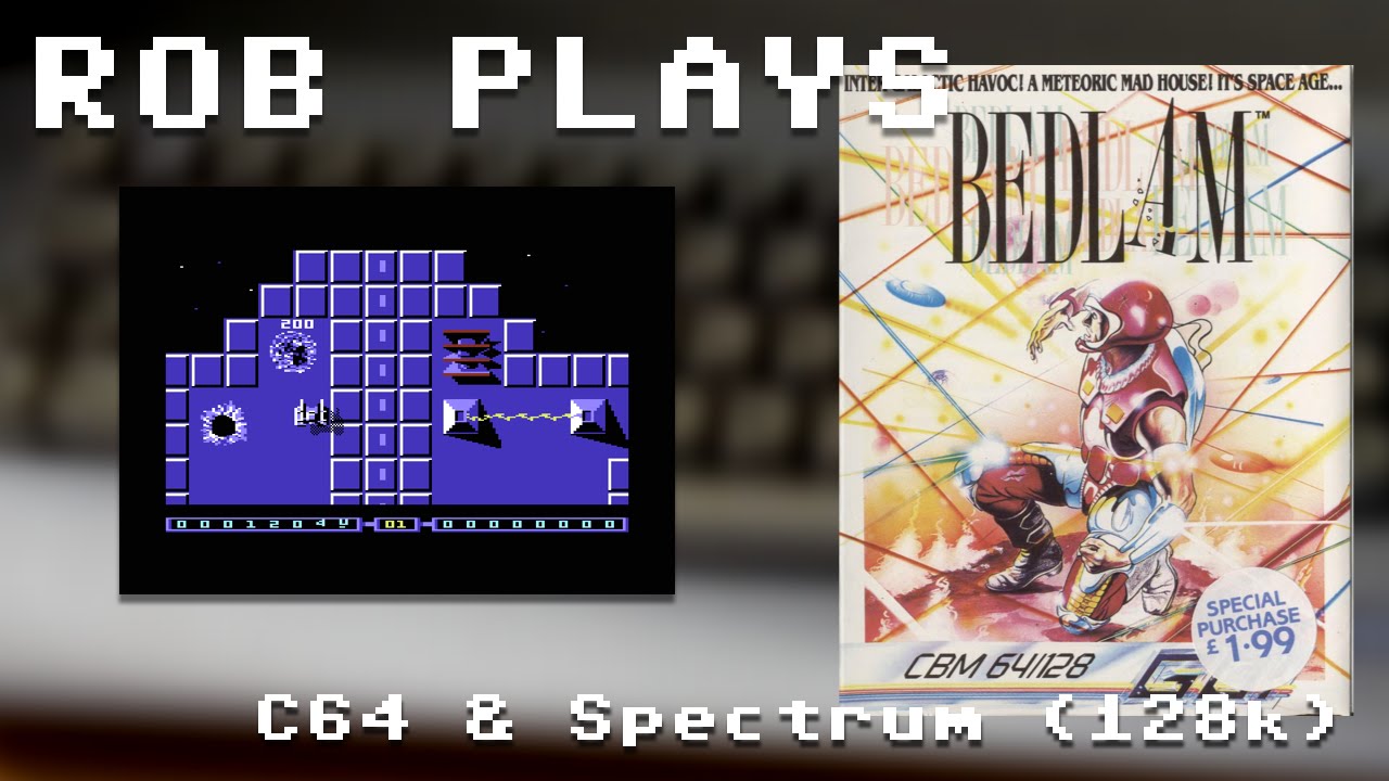 "Bedlam" on Commodore 64 & ZX Spectrum - Rob Plays - YouTube