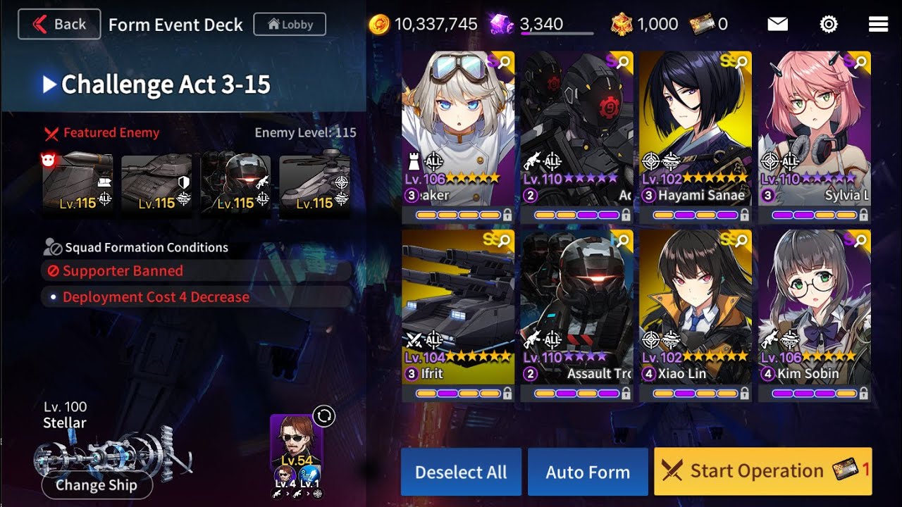 [Counter:Side SEA] 3* Clear Challenge Act 3-15 - YouTube