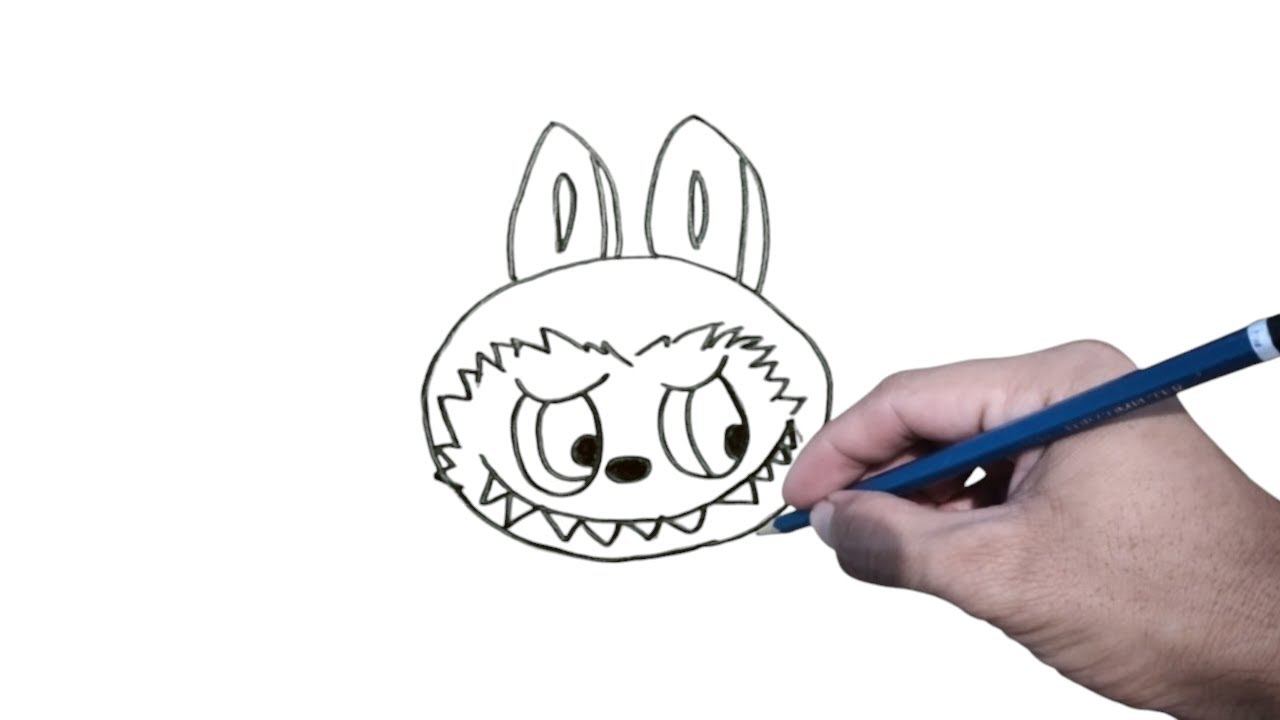 Menggambar sketsa labubu || belajar menggambar step by step - YouTube