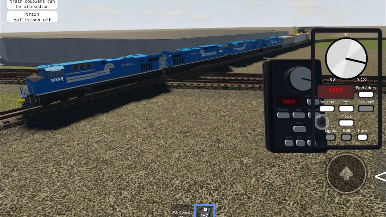 Roblox Ro Scale Conrail Freight 8098 Goes Over Diamond - YouTube