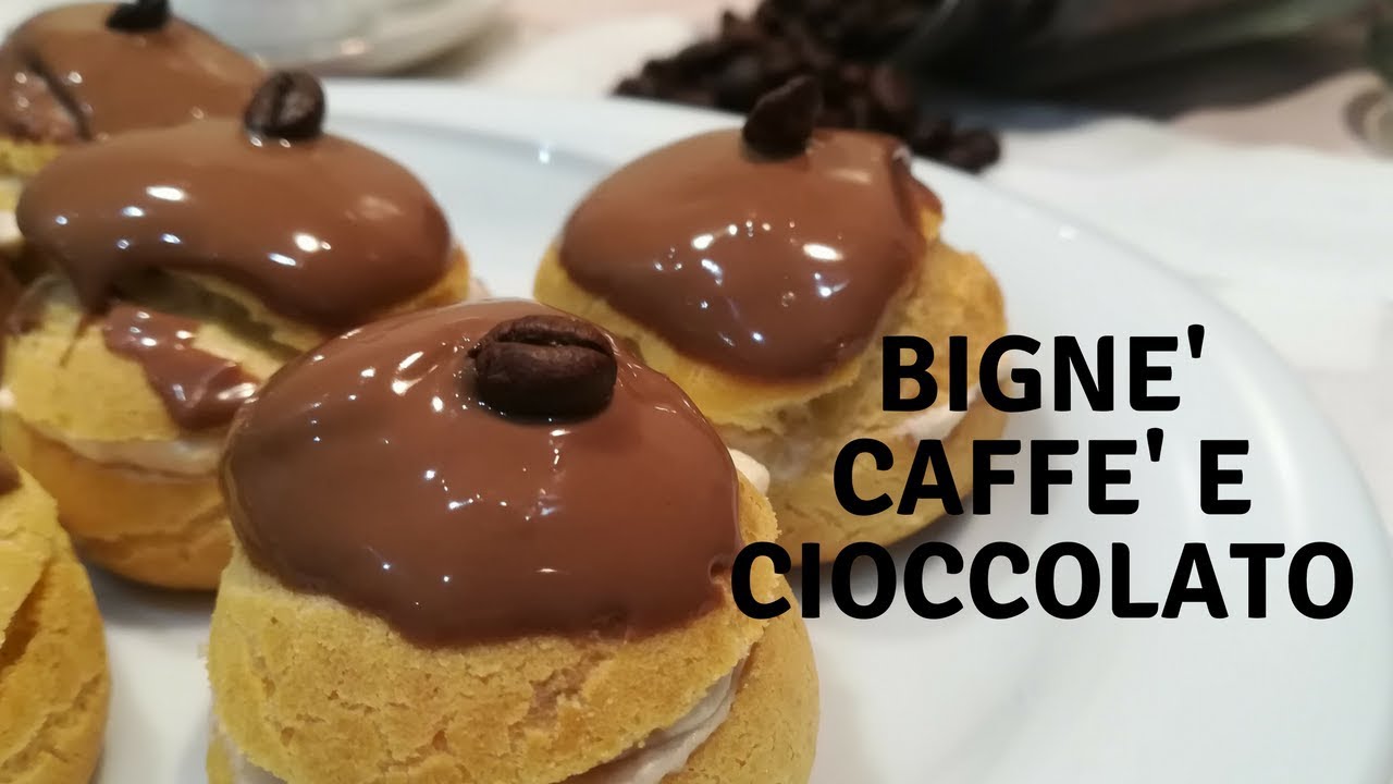 Bignè mignon al caffè e cioccolato - YouTube