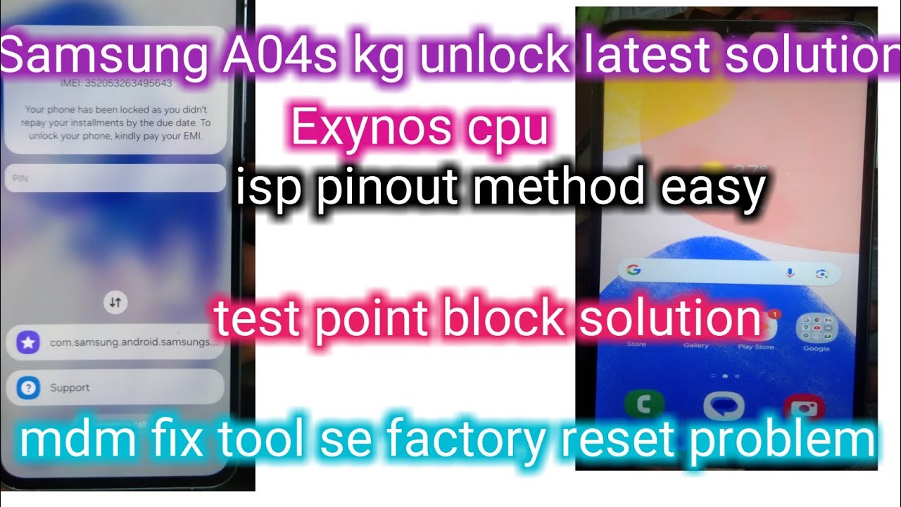 samsung A047f kg unlock | samsung test point blocked | wipe data reset ...