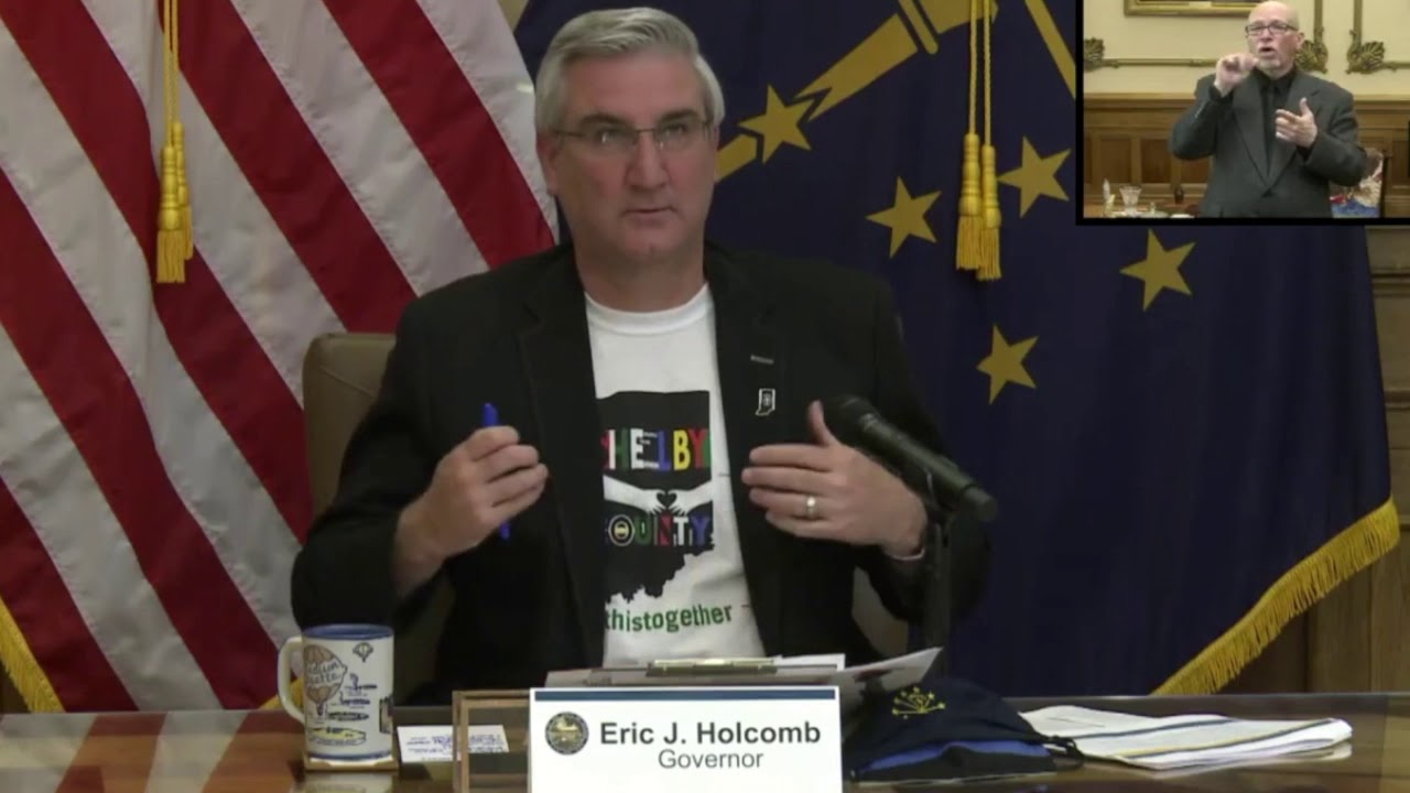 Indiana Gov. Eric Holcomb - May 13, 2020 Reopening - YouTube