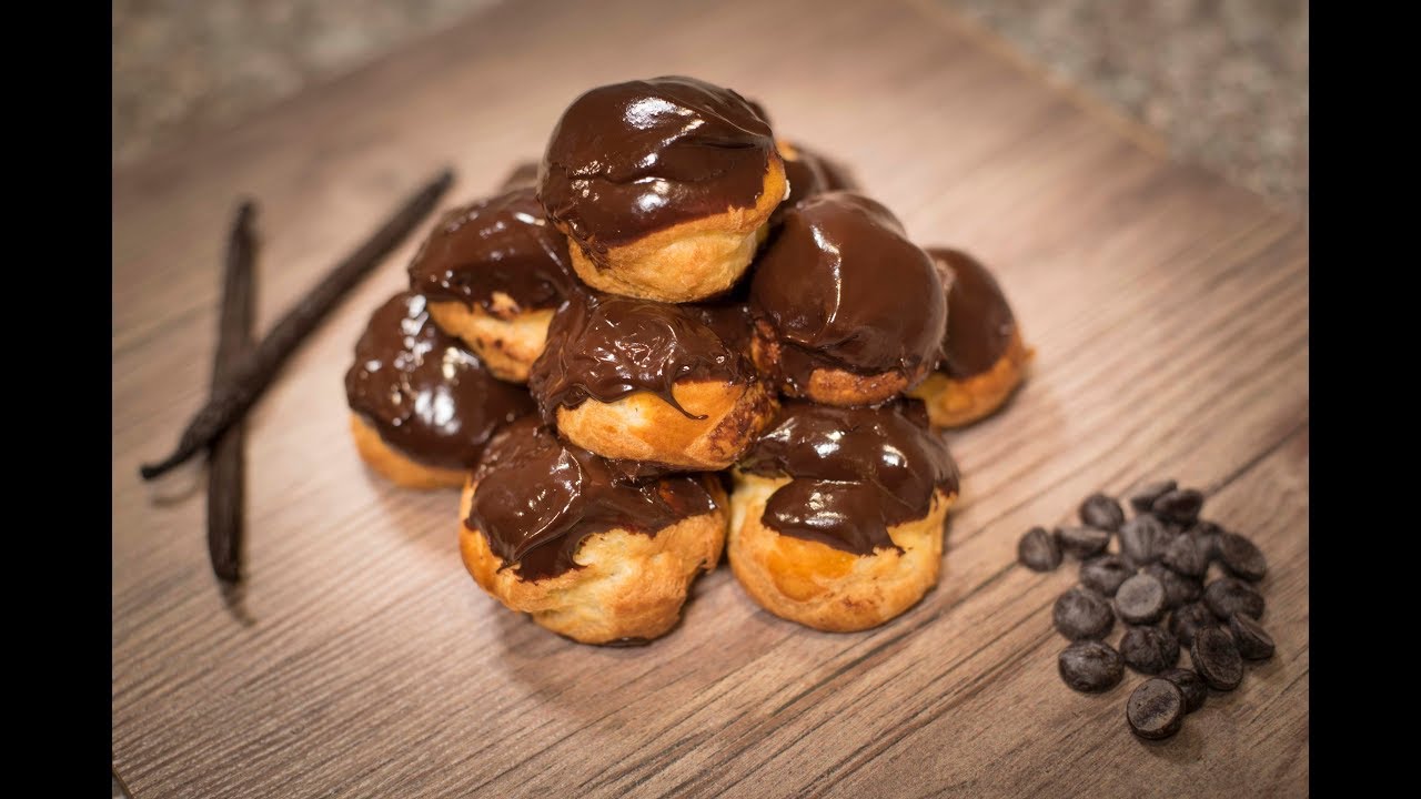 Best recipe for Profiteroles with Vanilla cream and chocolate sauce ...
