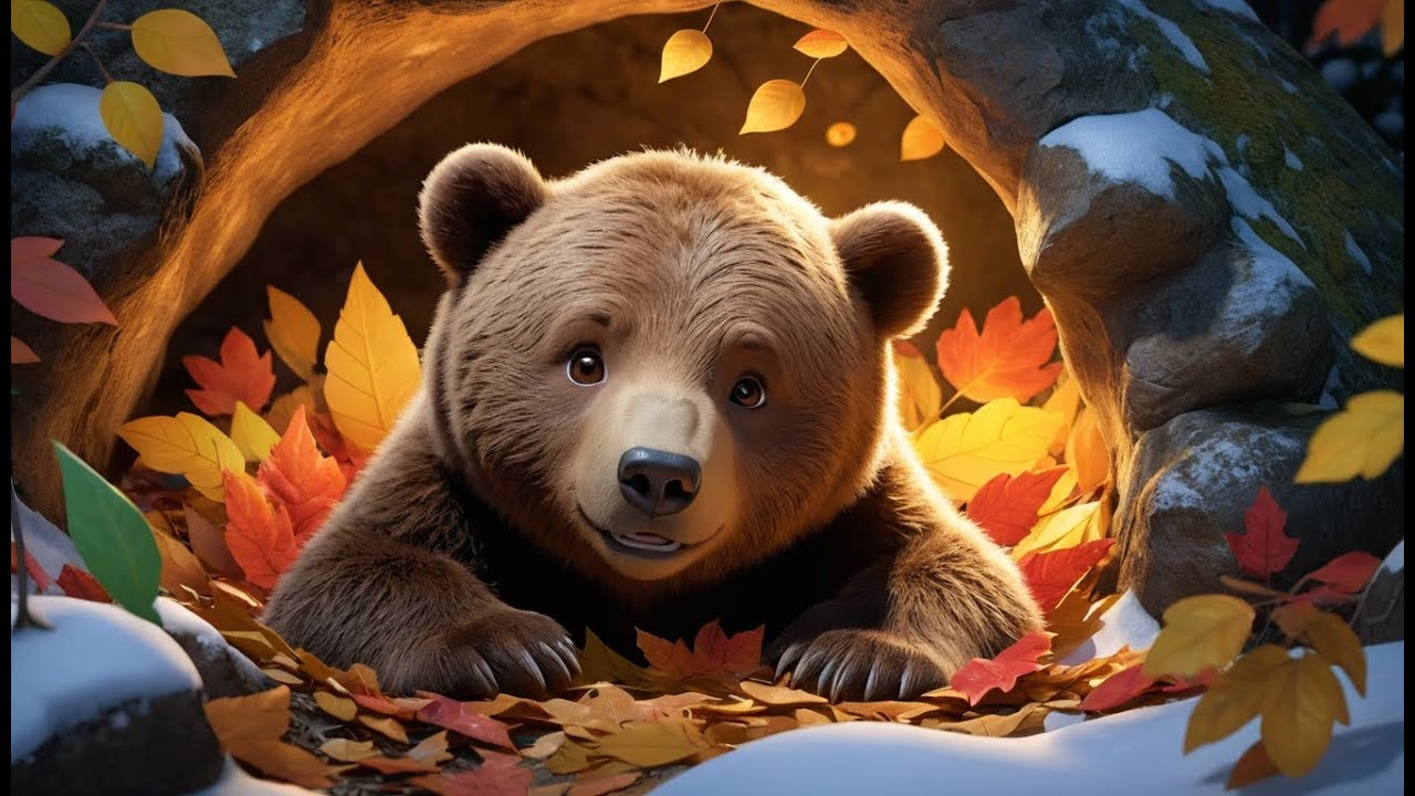Five Sleepy Bears in a Cave Rhyme Song | Popular Nursery Rhyme ...