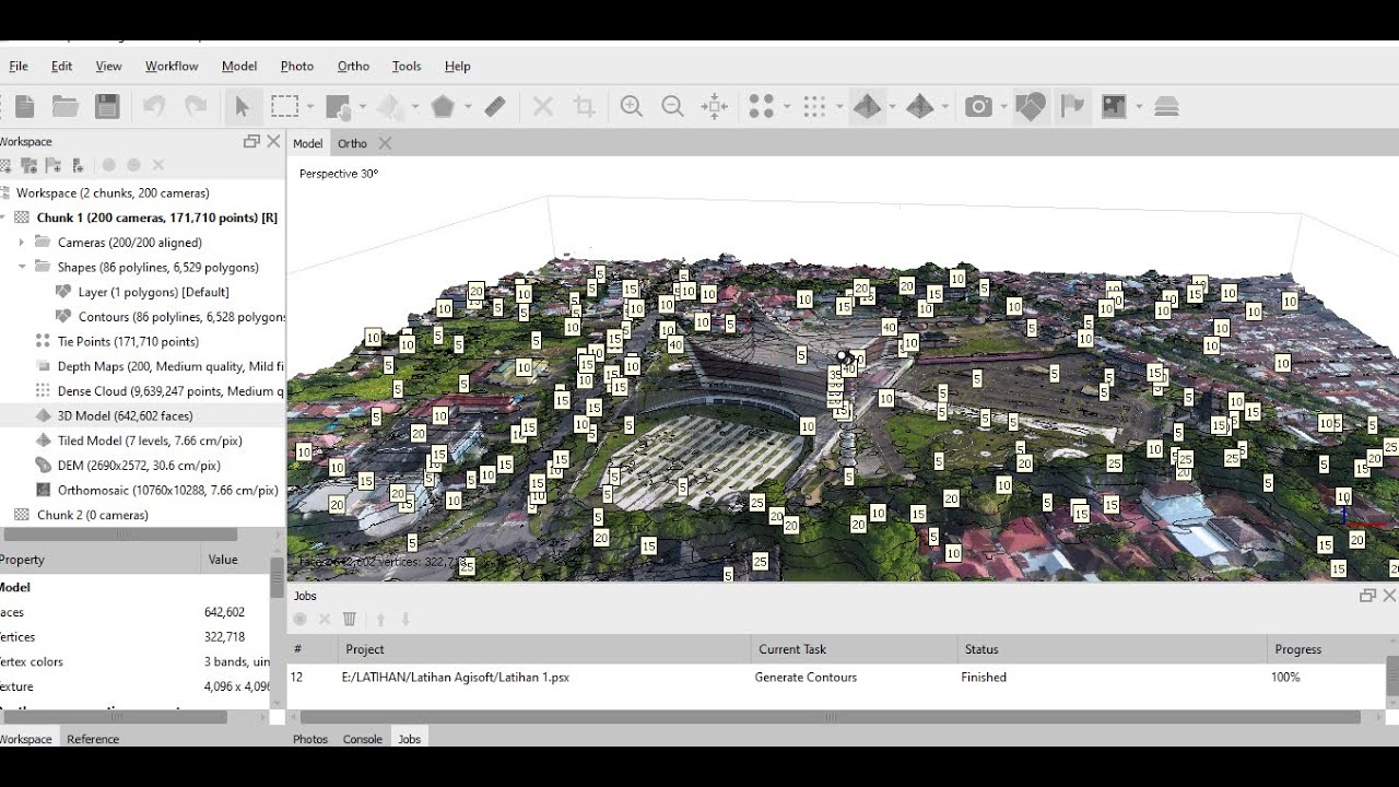 Tutorial Agisoft : 3. Menghitung Jarak, Volume dan membuat Kontur - YouTube