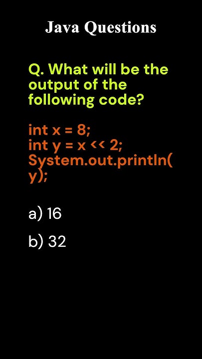 Java Interview Qanda Part 25 Understanding Bitwise Shift Operators Output Explained Youtube