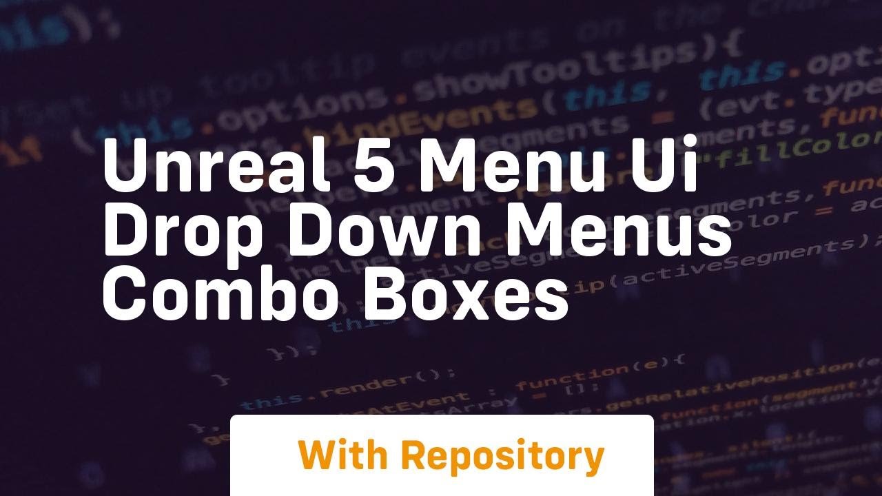 unreal 5 menu ui drop down menus combo boxes - YouTube