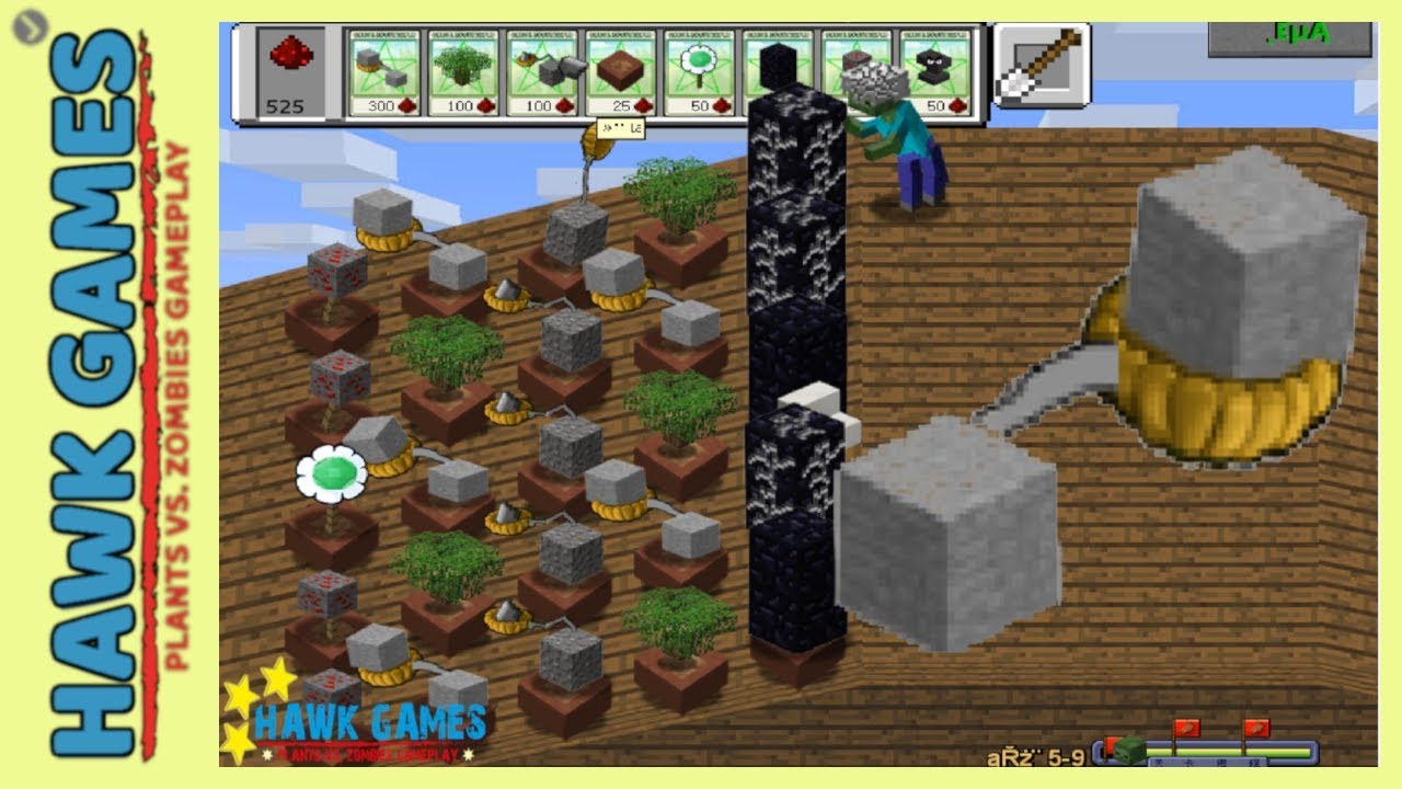 Plants vs Zombies Mod Minecraft Roof 9 [Melon-pult] - YouTube