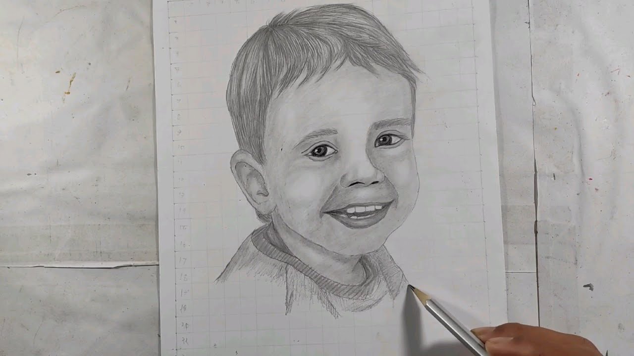 How to Drow child face. How to Drow oute line. - YouTube