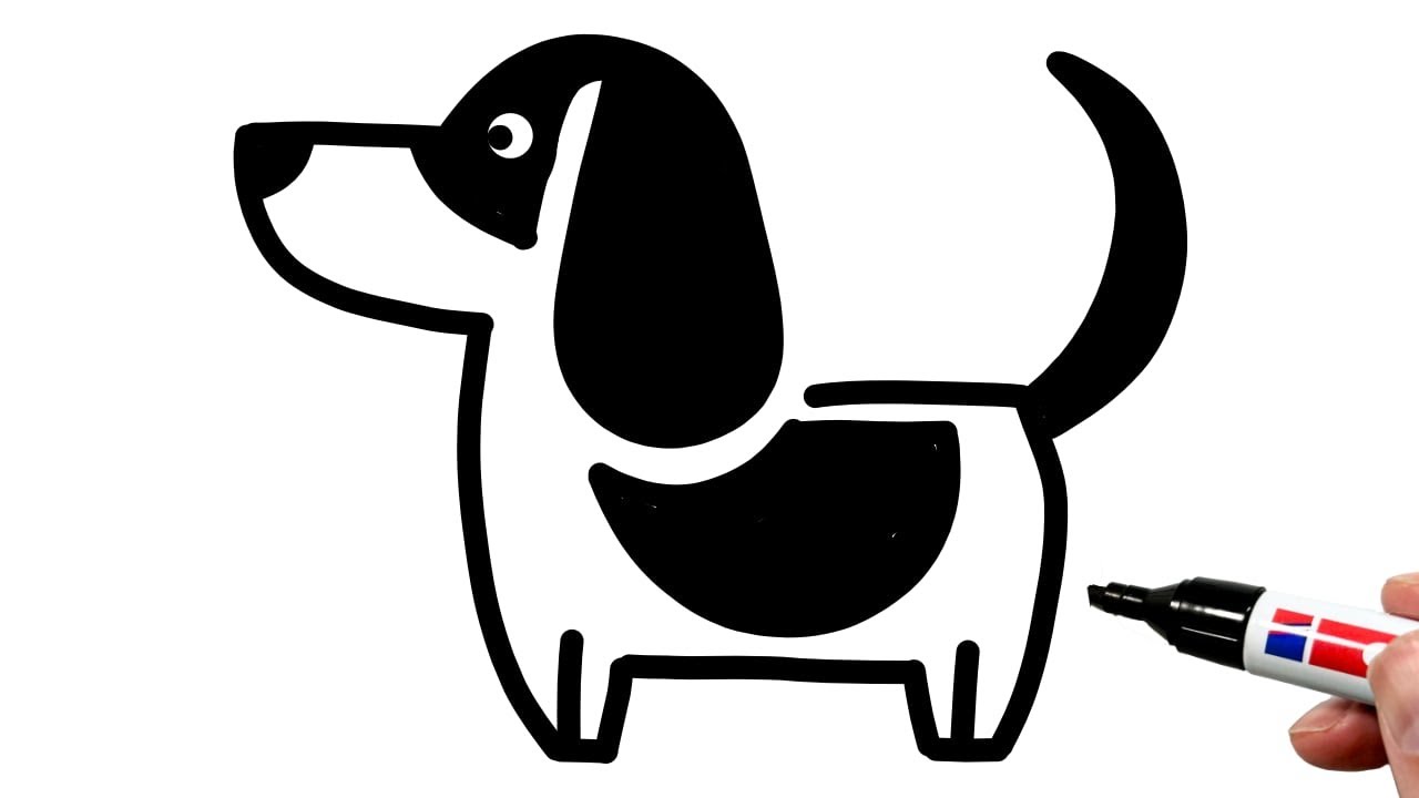 How to Draw a Dog (EASY) - YouTube