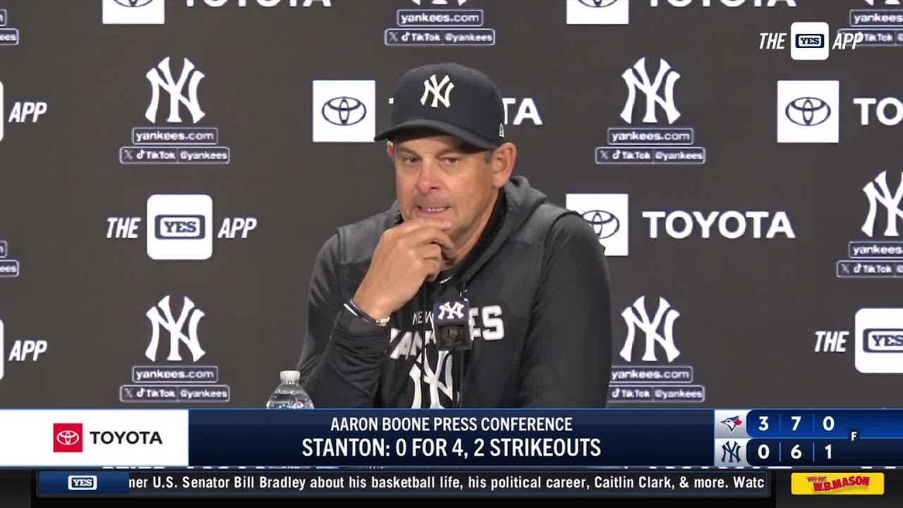 Aaron Boone on the home opener - YouTube