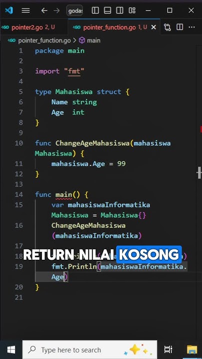 Golang Pointer di Function #coding #golang #golangprogramming #programming - YouTube