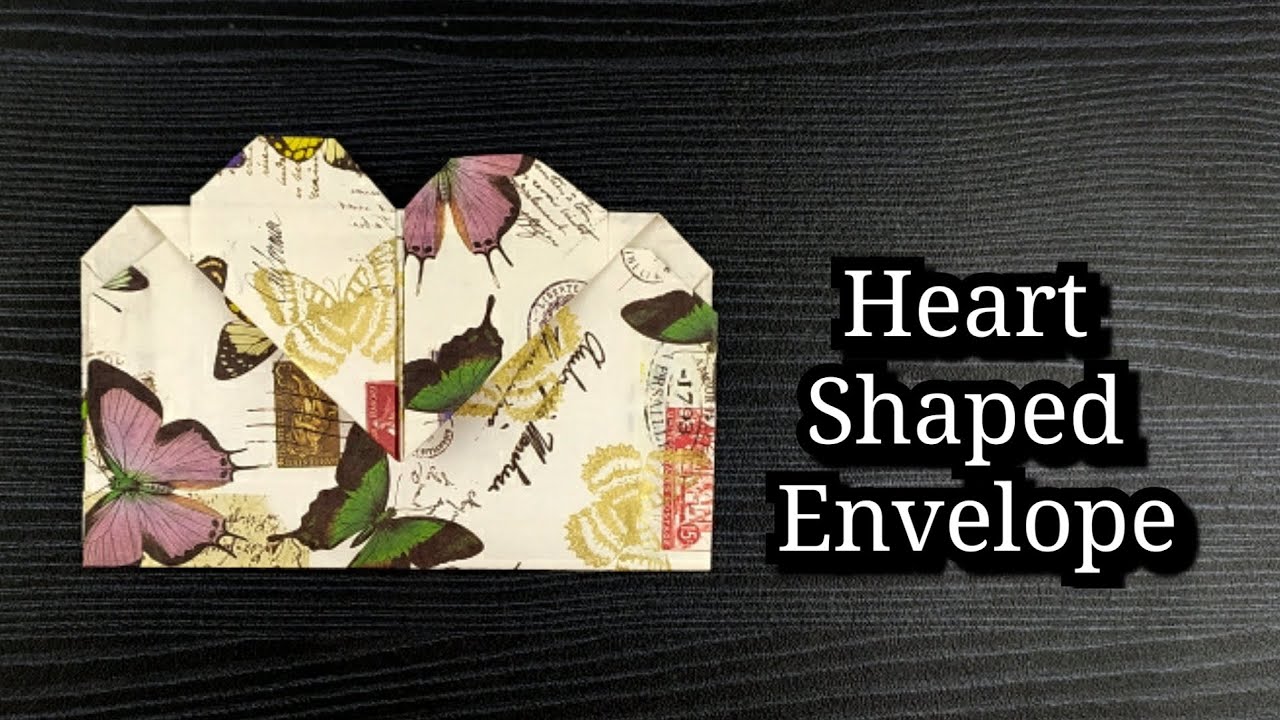 How To Make A Paper Envelope With A Heart || DIY Paper Envelope Using ...