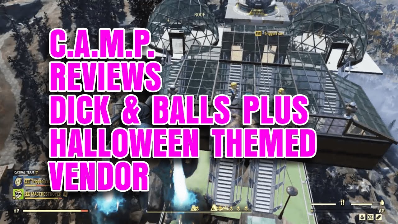 Fallout 76 C.A.M.P. Review Dick & Balls Shaped camp and Halloween Theme ...