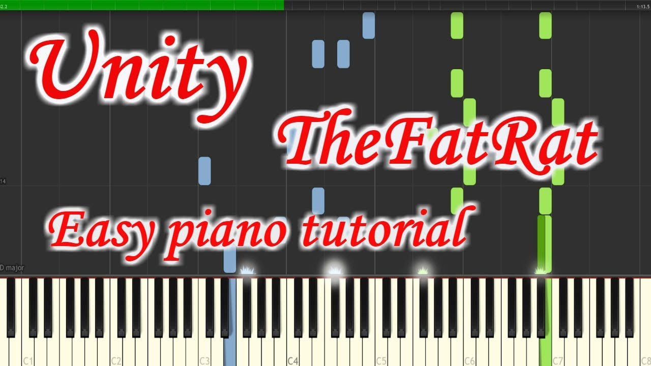Unity TheFatRat easy piano tutorial Planetcover - YouTube