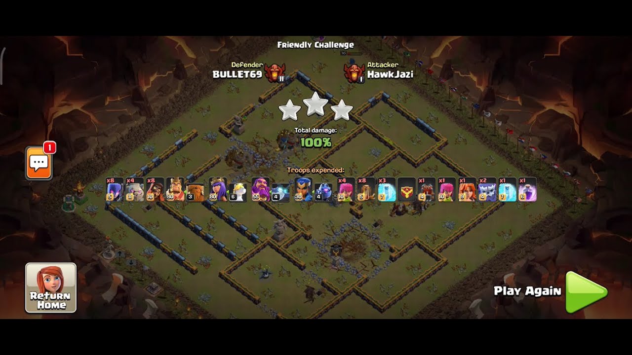 3 Stars Max TH14 - COC - YouTube