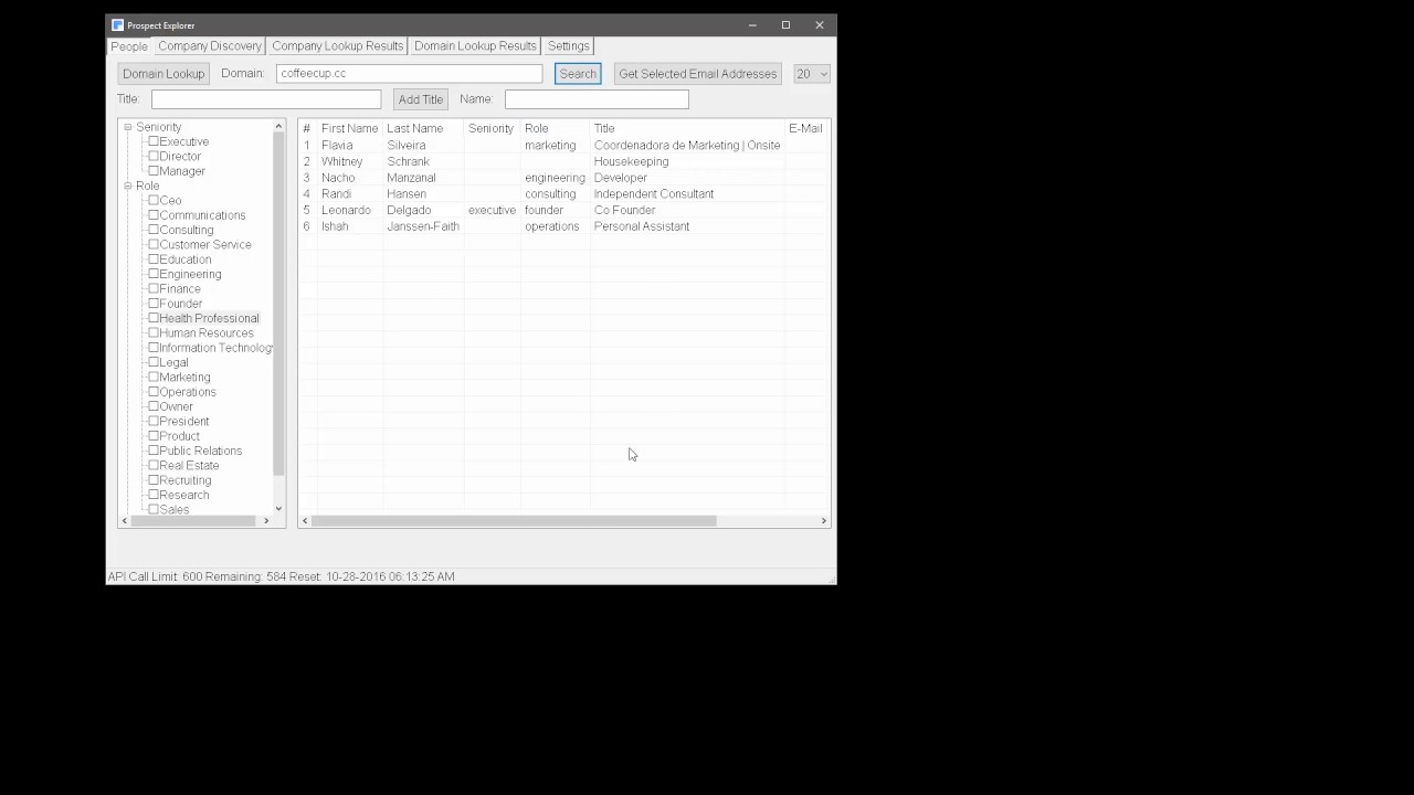 Clearbit Prospector Api Lookup Sales Leads In Seconds Youtube