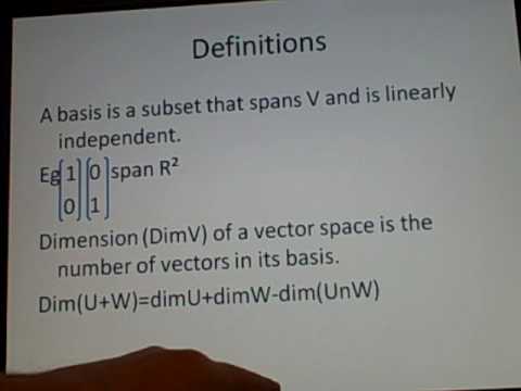 Bases and Dimension- Linear Algebra - YouTube