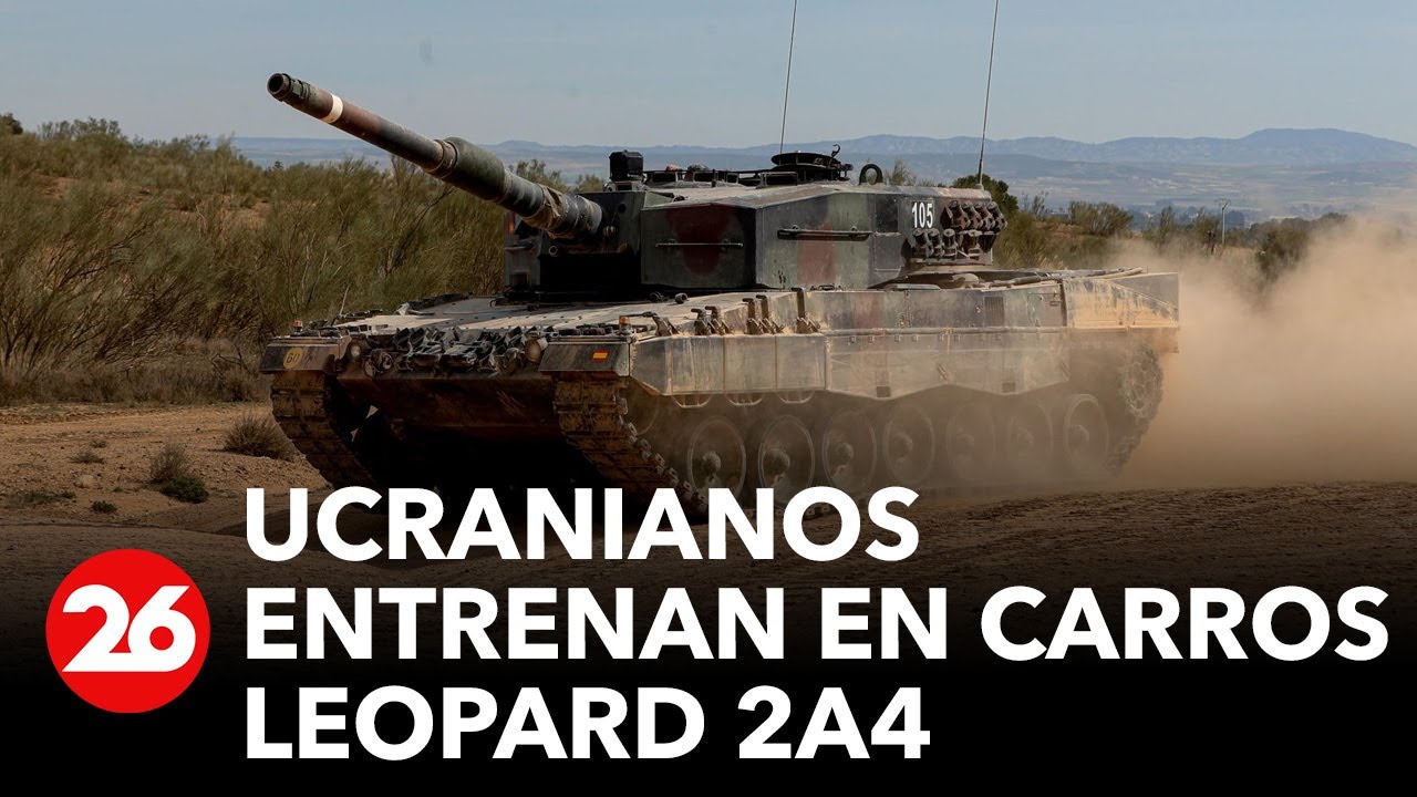 ESPAÑA | Ucranianos entrenan para combatir en carros de combate Leopard 2A4 - YouTube