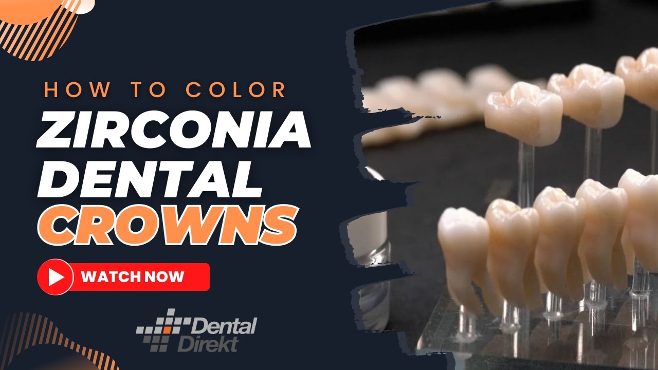 How to color zirconia dental crowns | Dental Direkt India - YouTube