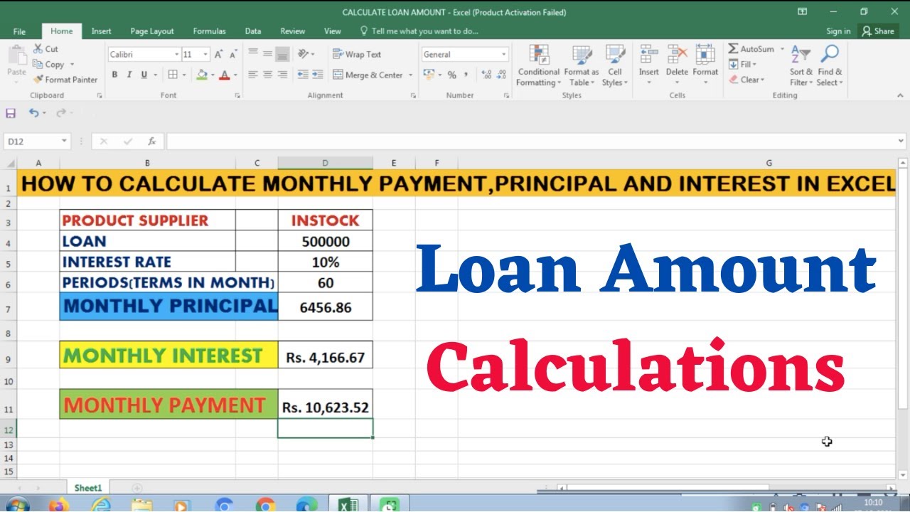 How To Calculate Interest Principal And Monthly Payments On A Loan In how-to-calculate-interest-principal-and-monthly-payments-on-a-loan-in