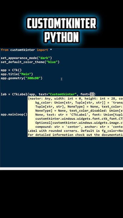 Програмирование на Python, модуль customtkinter #programming #python - YouTube