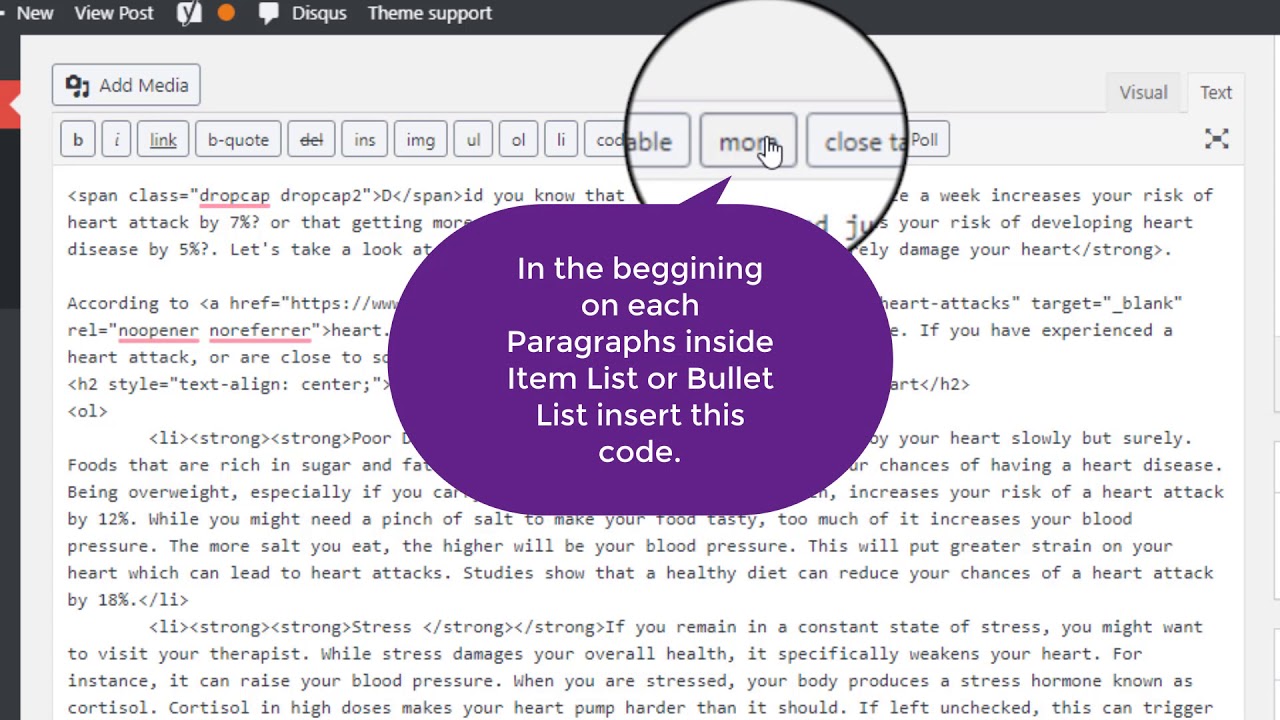 How To Add Spacing To List items in Wordpress - YouTube
