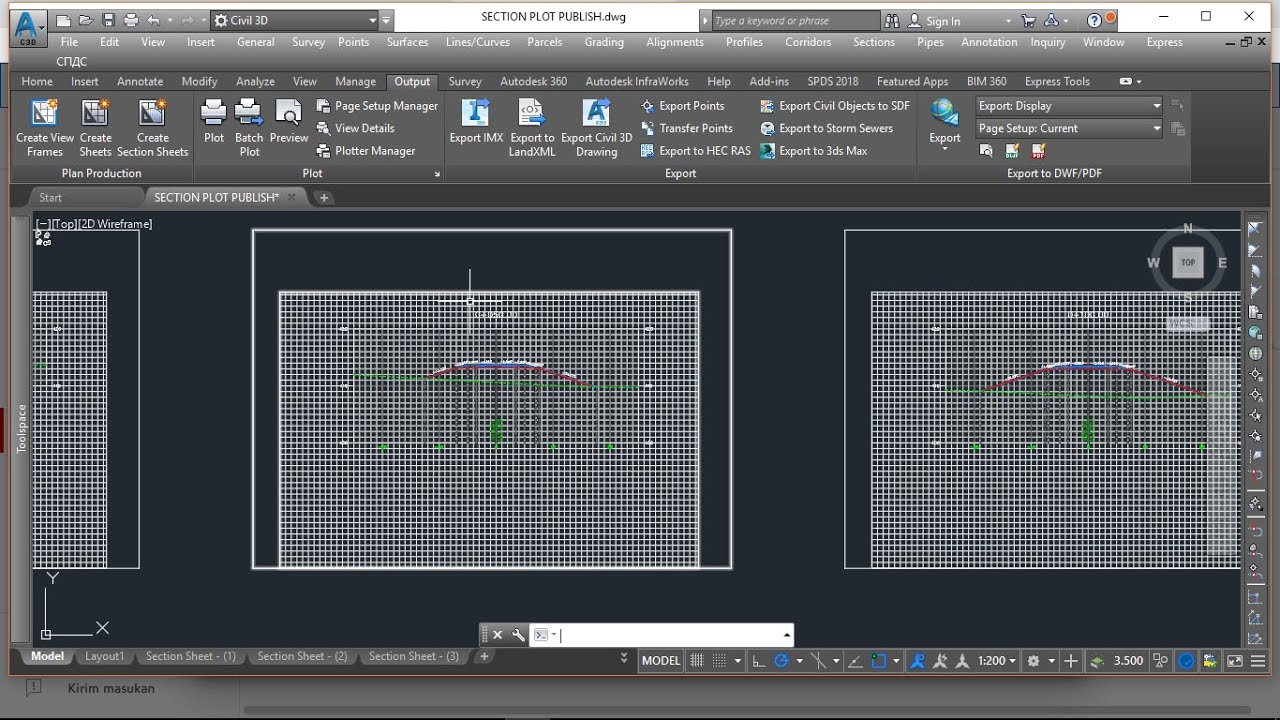 Membuat Crossection (potongan melintang) dengan Civil 3D - YouTube
