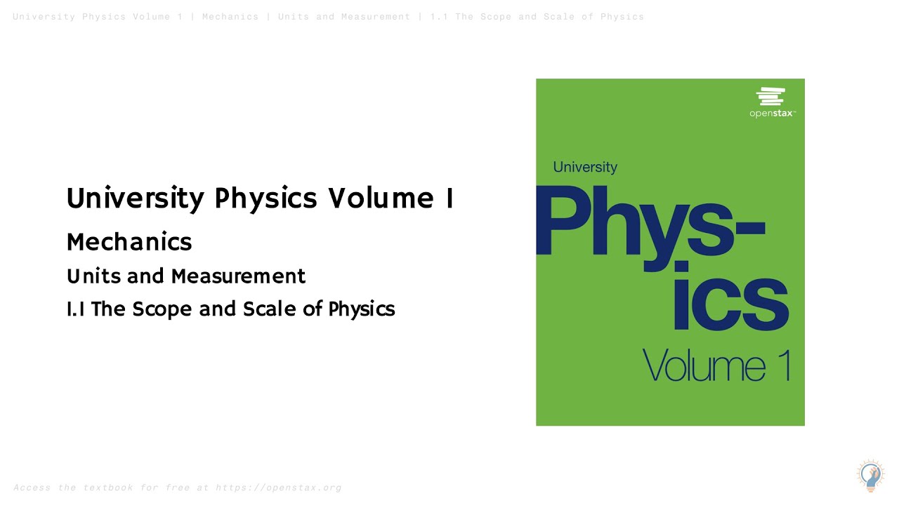 University Physics Vol 1 | 1.1 The Scope and Scale of Physics - YouTube