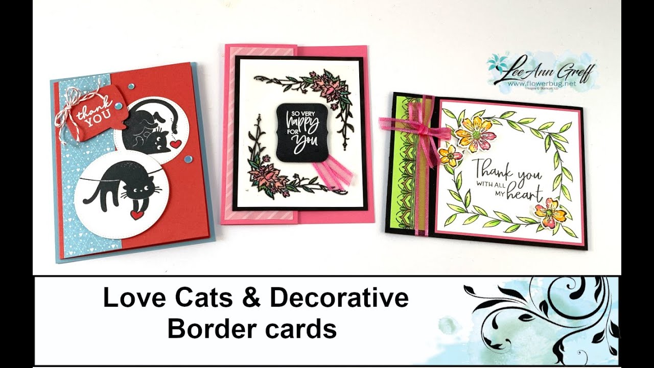 Love Cats & Decorative Borders cards - YouTube