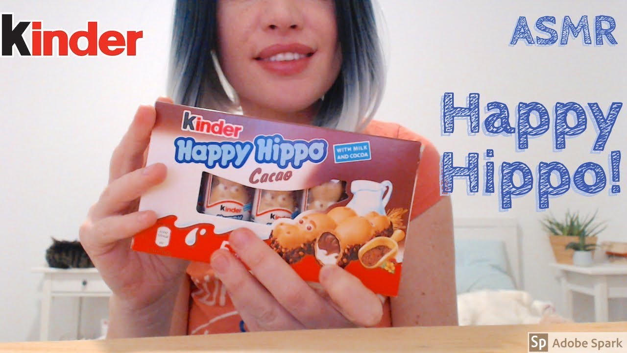 KINDER Choco Happy Hippo ASMR *Eating sounds * No Talking音フェチ - YouTube
