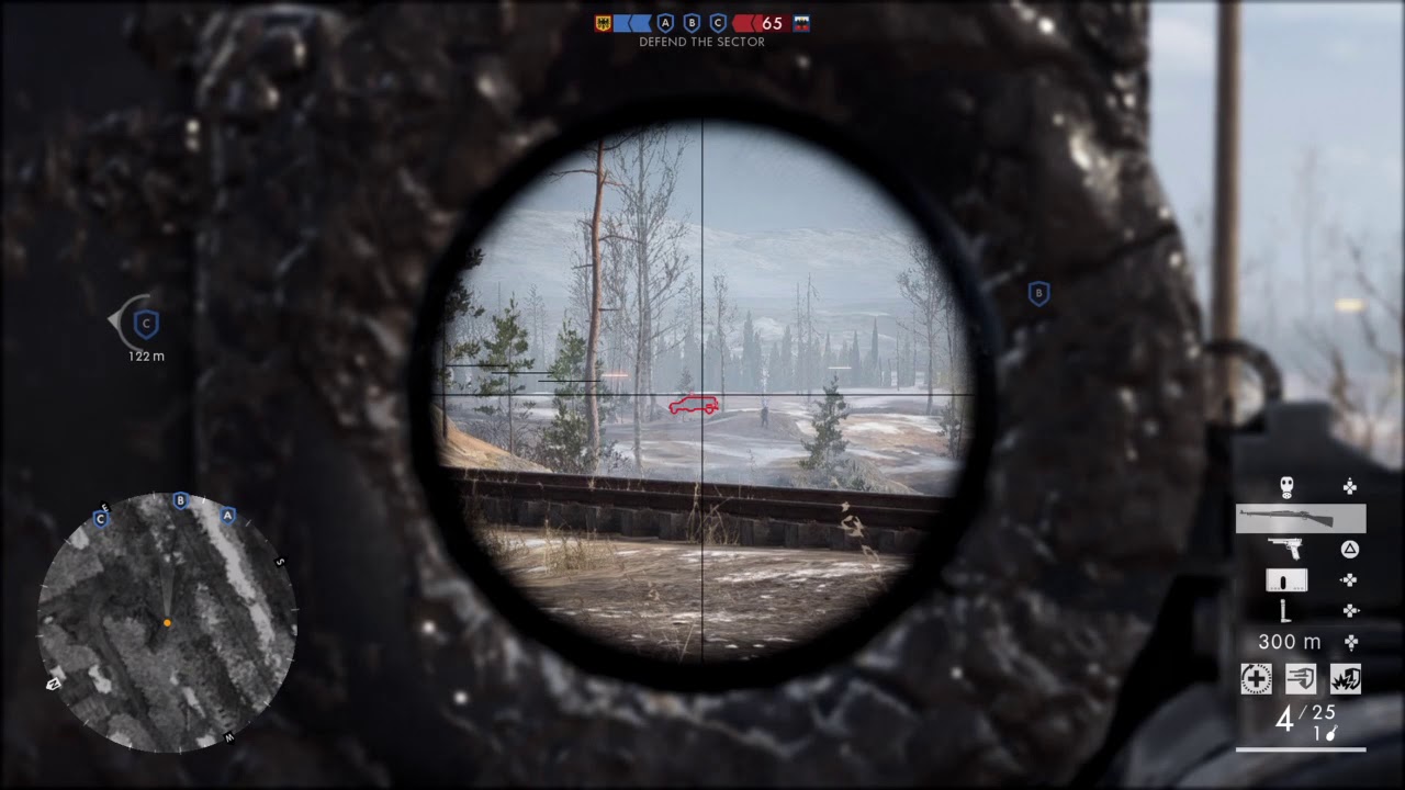 Battlefield™ 1 winter sniping; scope glint - YouTube