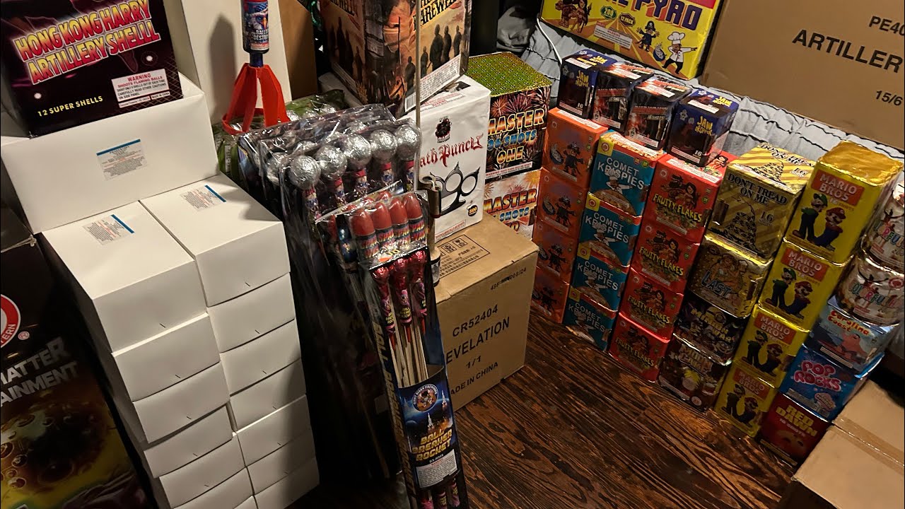 Fireworks stash 2024 !!! - YouTube