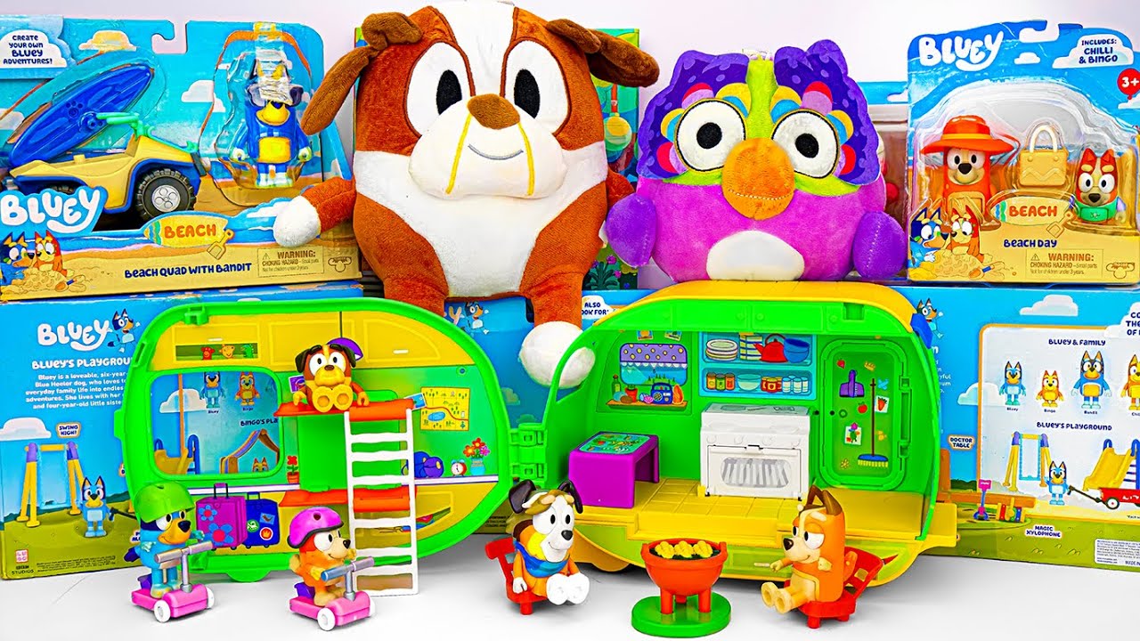Bluey Toy Collection Unboxing Review 🐾 Bluey's Caravan Playset 🐾 Bluey ...