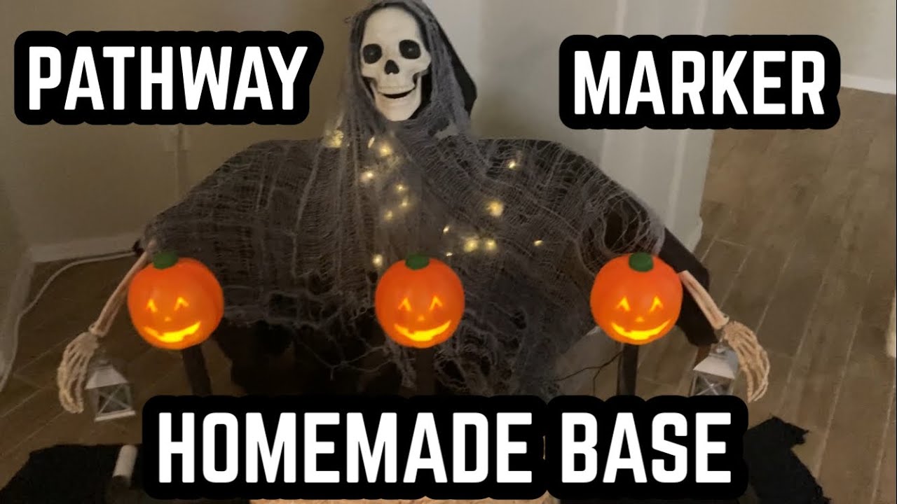 🔶ANIMATED PUMPKIN PROP PATHWAY MARKERS HOMEMADE BASE DIY HALLOWEEN BIG ...