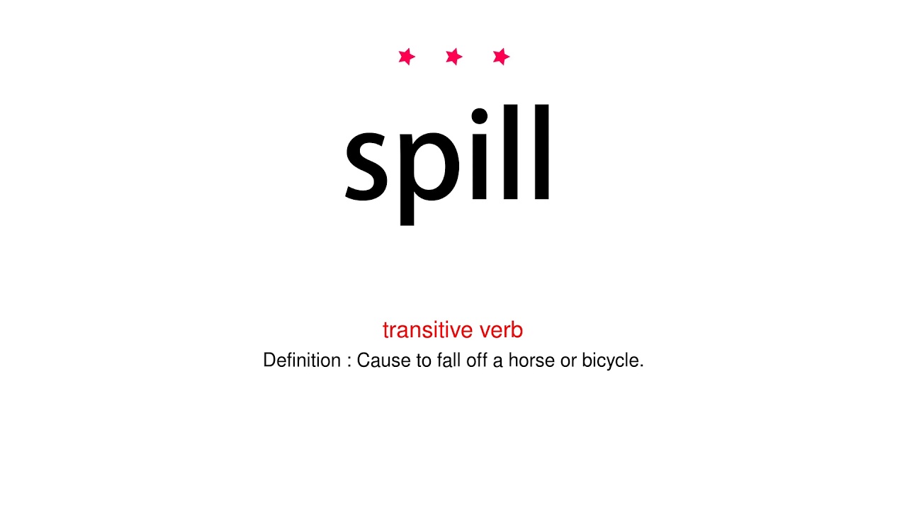 How to pronounce spill - Vocab Today - YouTube
